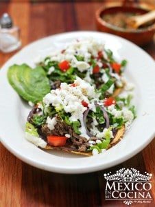 Receta de Tostadas de Carne Deshebrada │Riquísimas