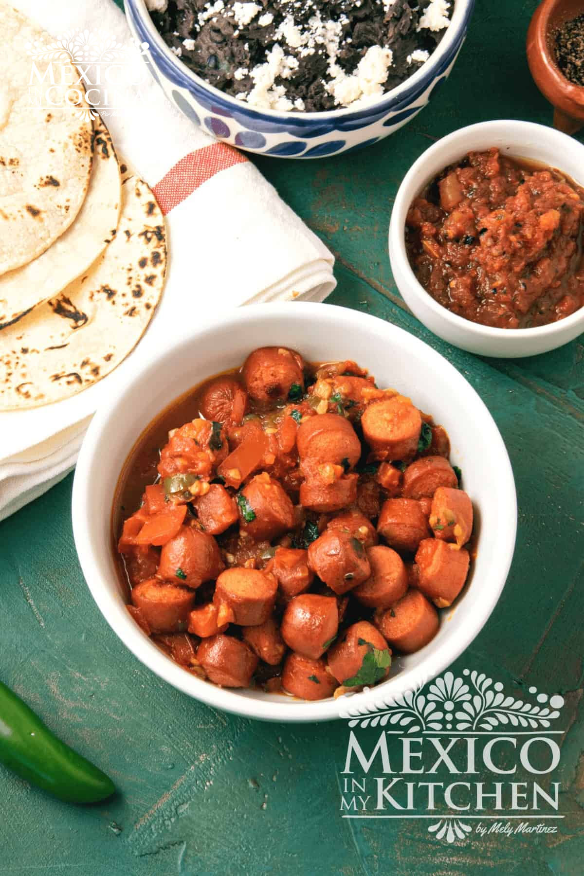 Salchichas a la Mexicana - Recetas de comida mexicana | México en mi Cocina