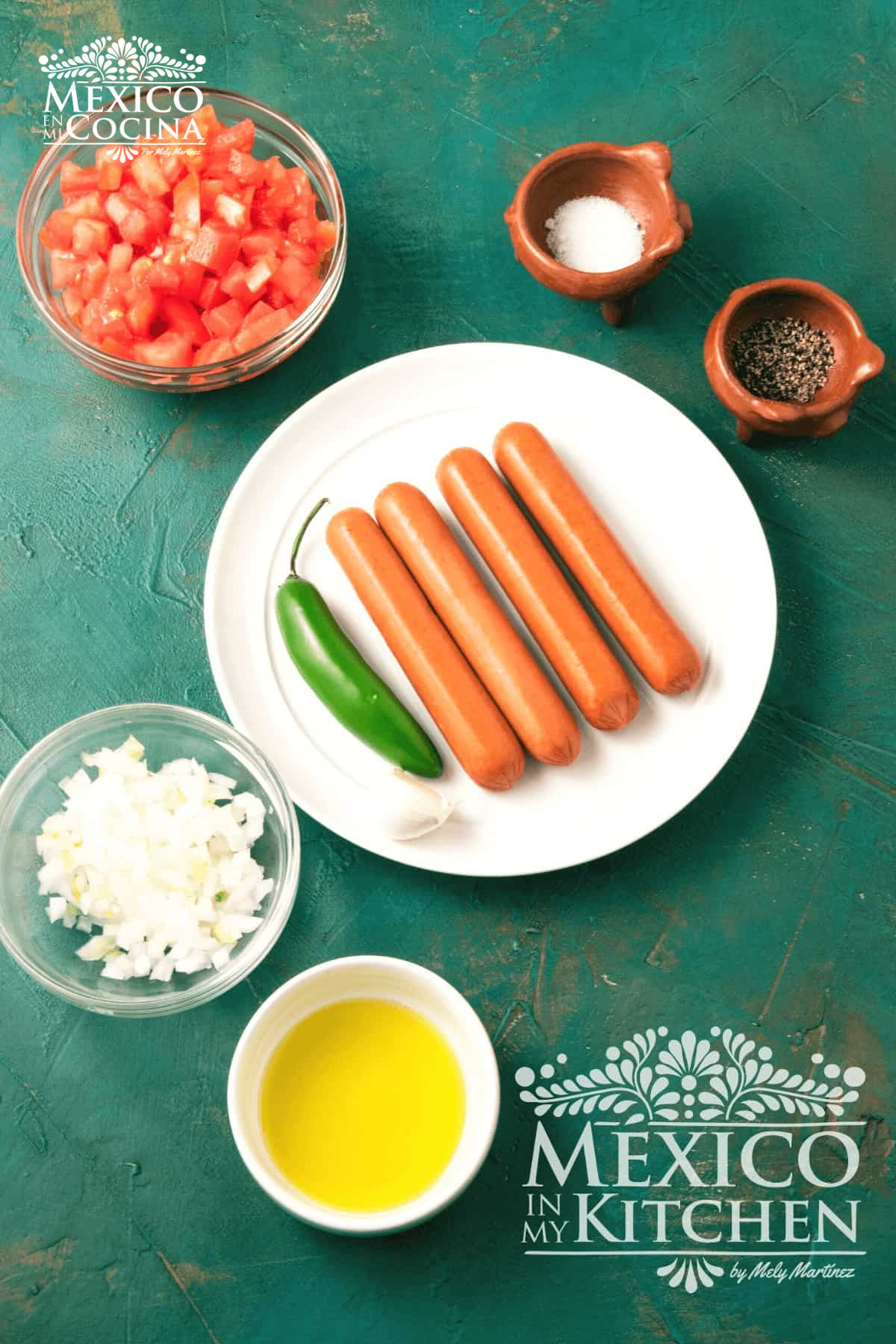 Salchichas a la Mexicana - Recetas de comida mexicana | México en mi Cocina